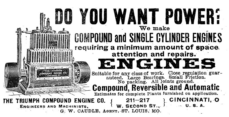 Triumph Compound Engine Co. - 1892 Ad-Triumph Compound Engine Co.-Single & Compound Engines ...